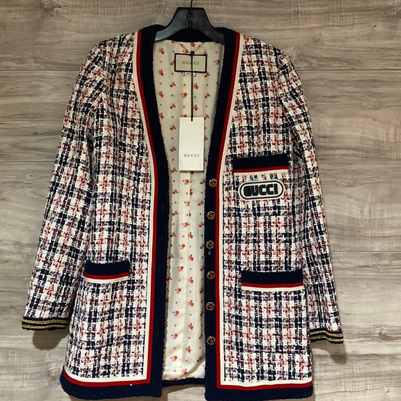 Gucci | Jackets & Coats | Gucci Tweed Jacket | Poshmark